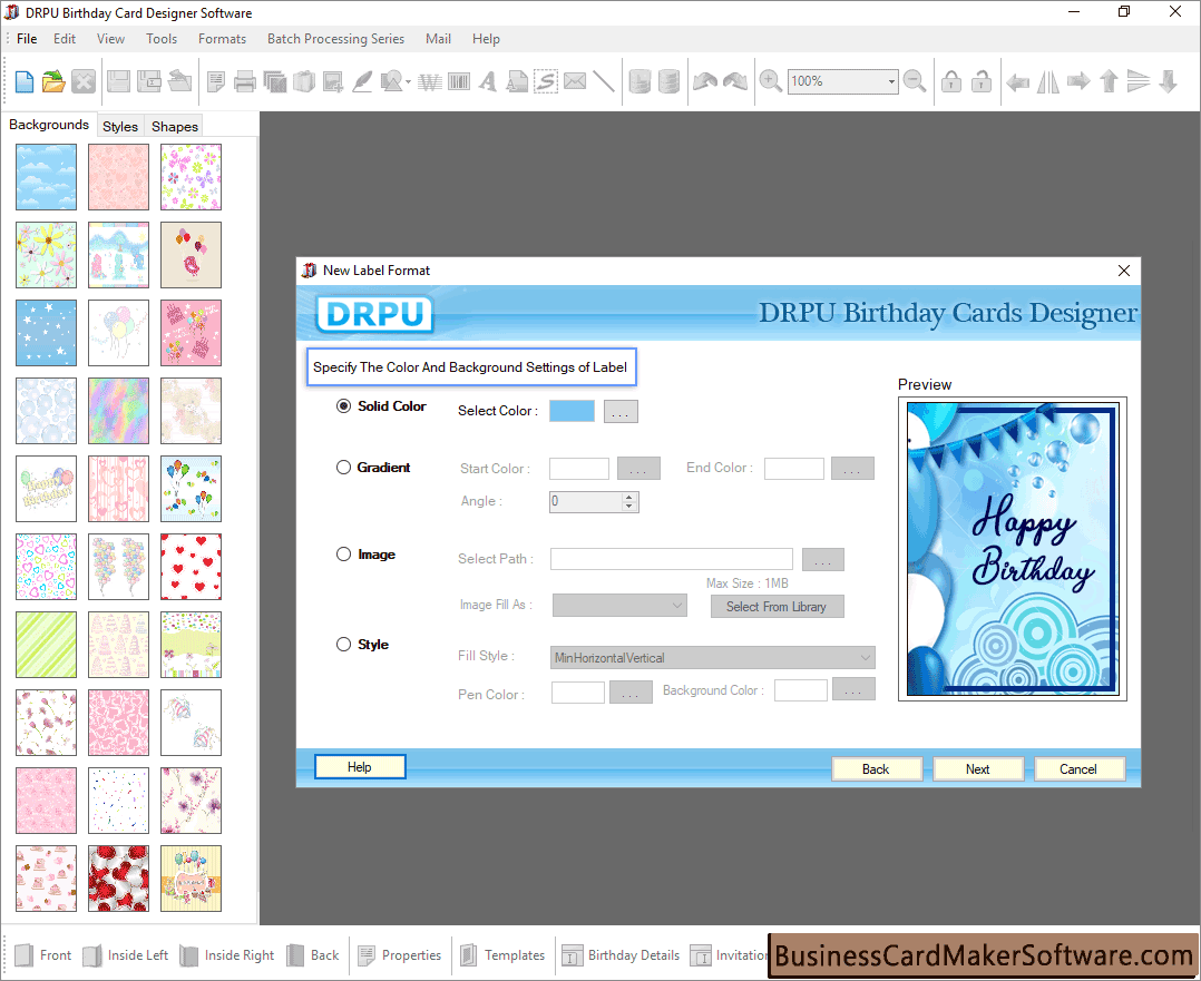 Birthday Cards Maker Software Screenshots Birthday Cards Designing Program