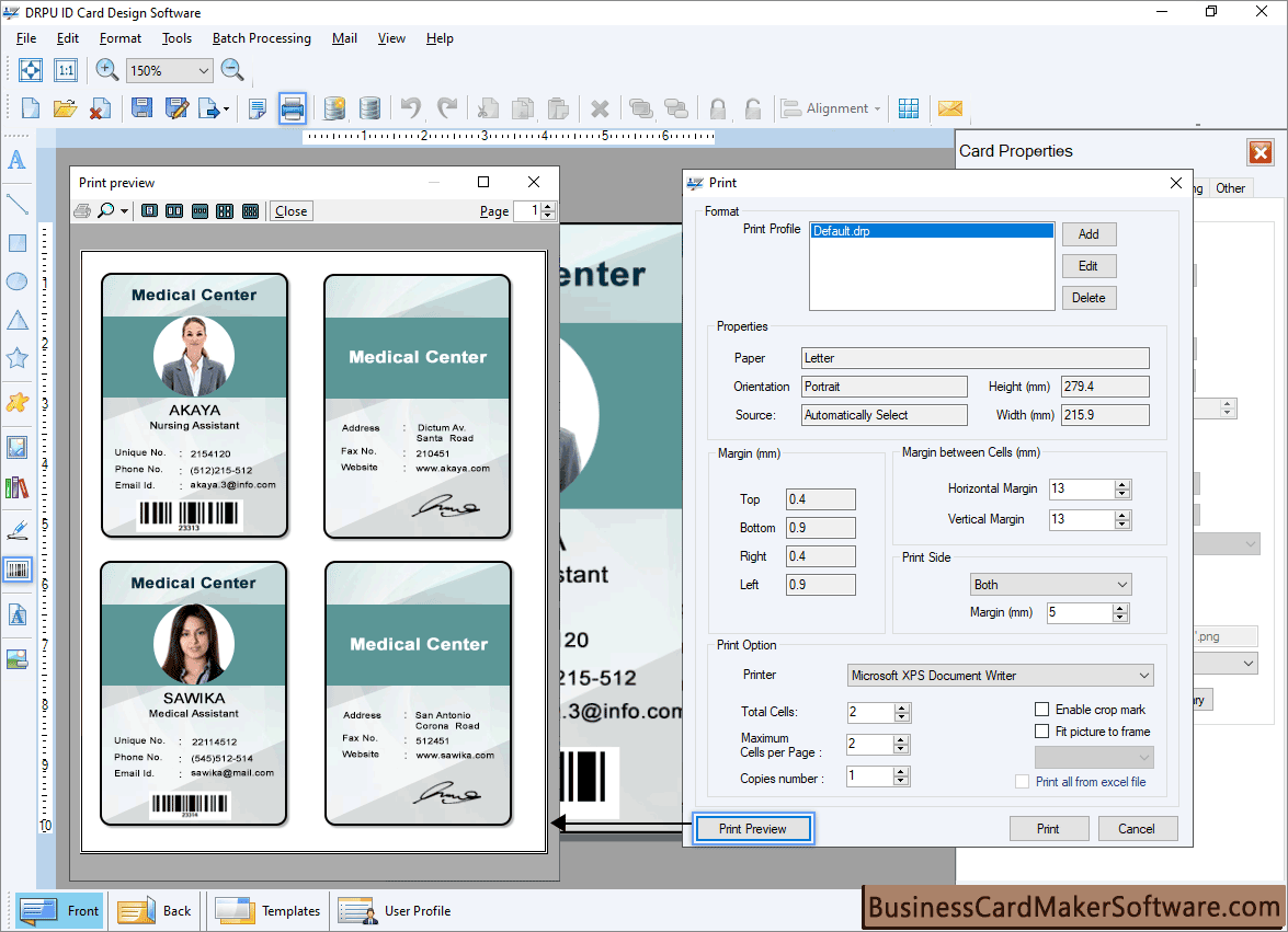 ID card maker software screenshots identity cards design program create ...