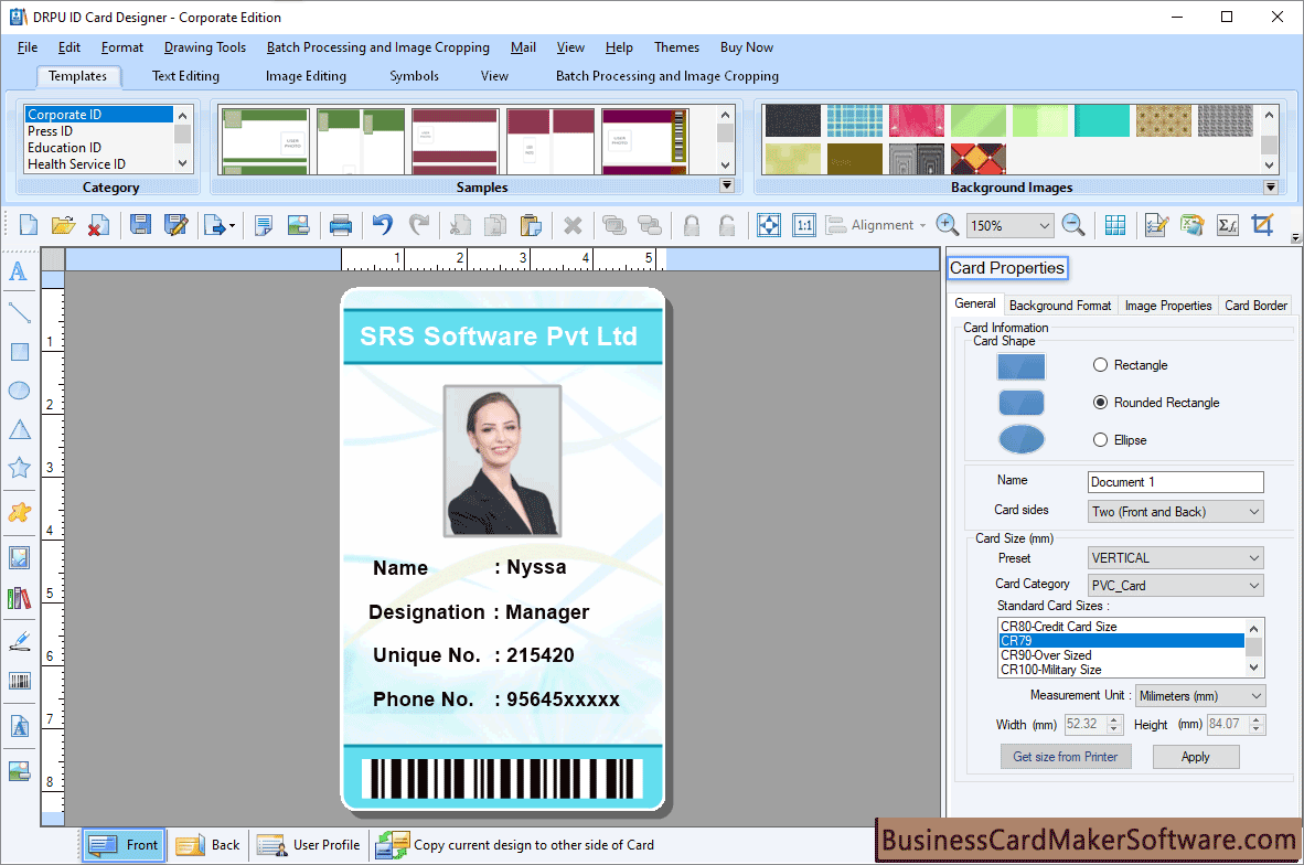 ID Cards Maker (Corporate Edition) Screenshots to show how to create ID ...